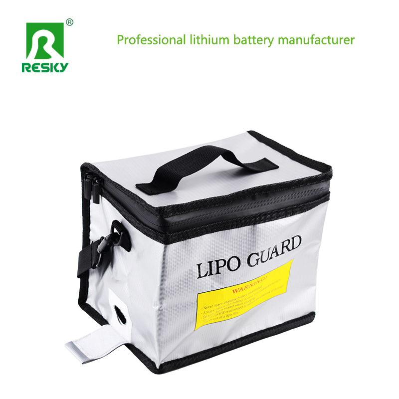 Double Zipper Anti-Explosion Fireproof Lipo Battery Safe Guard Bag - Resky